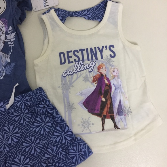 Disney | Matching Sets | Disney Frozen Elsa Anna 3pc Shorts Set | Poshmark